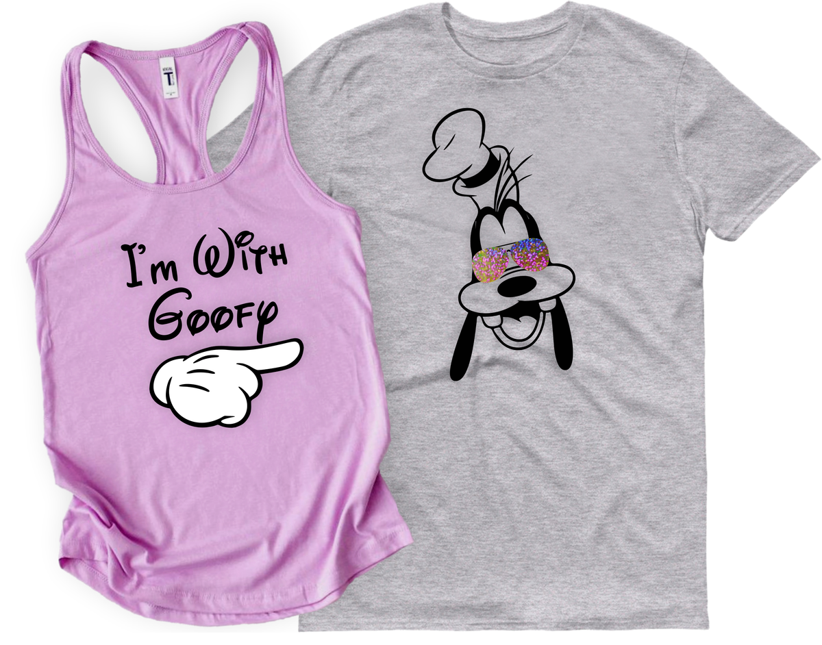 Disney Matching Shirts/ Goofy Couple Family Shirts/ I’m With Goofy Tan ...
