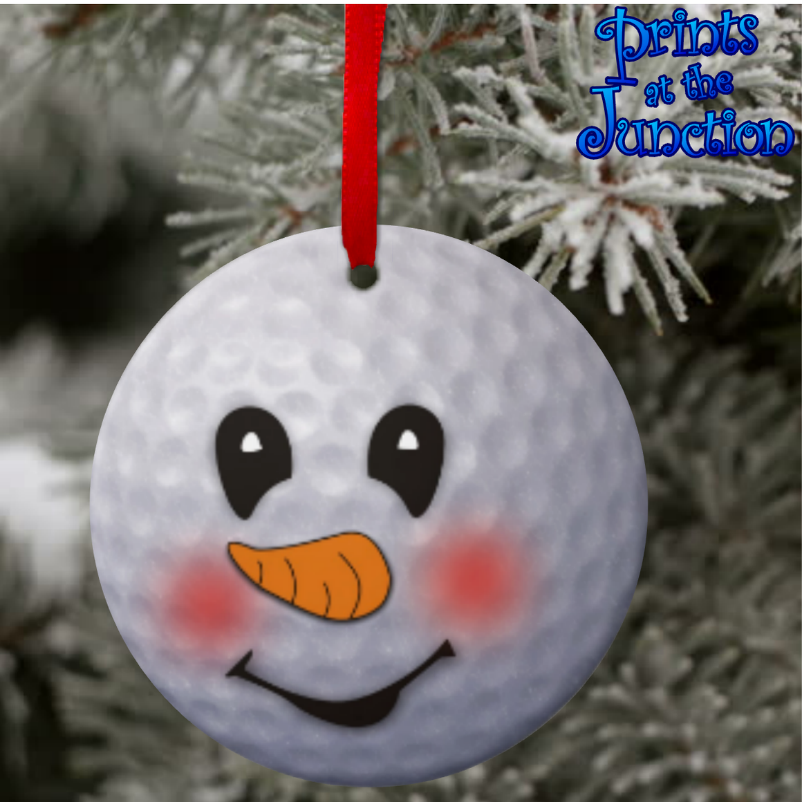 Golf Snowman Ornament/ Golf Ball Snowman Christmas Ornament/ Gift Tag ...